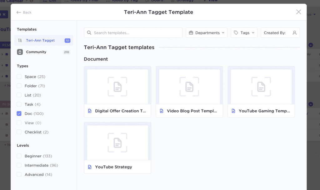 How To Create Update Use Templates In ClickUp Teri Ann Tagget