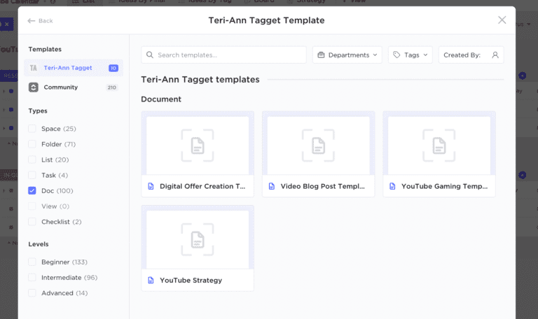 How To Create, Update & Use Templates in ClickUp