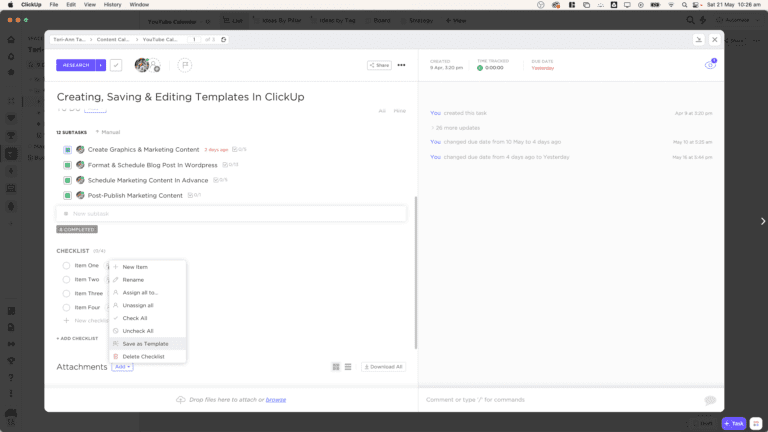 How To Create, Update & Use Templates in ClickUp